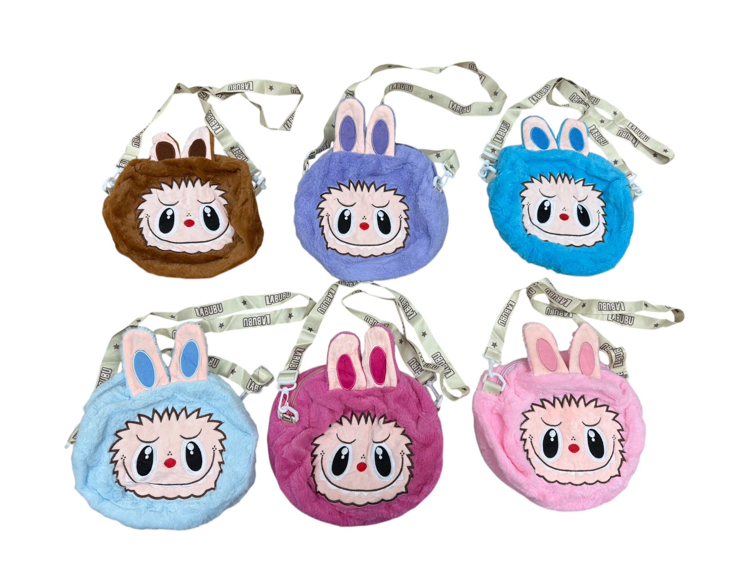 Plush Labubu Cross Body Bag Asst.